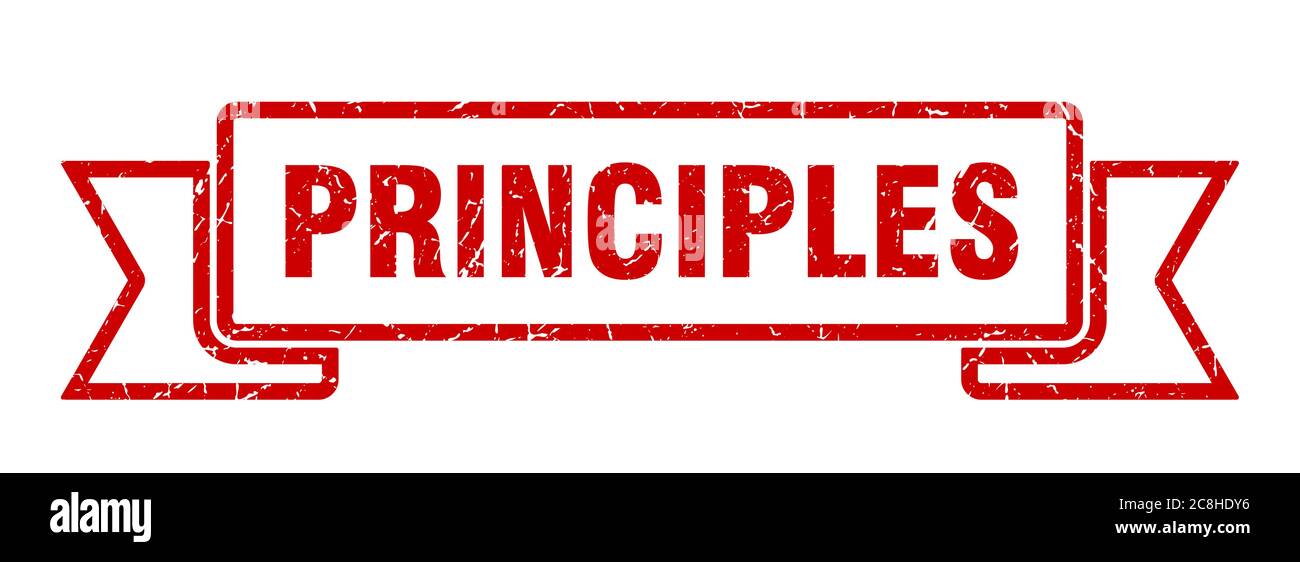 principles ribbon sign. principles vintage retro band Stock Vector ...