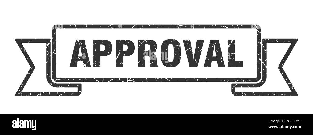 approval ribbon sign. approval vintage retro band Stock Vector Image ...