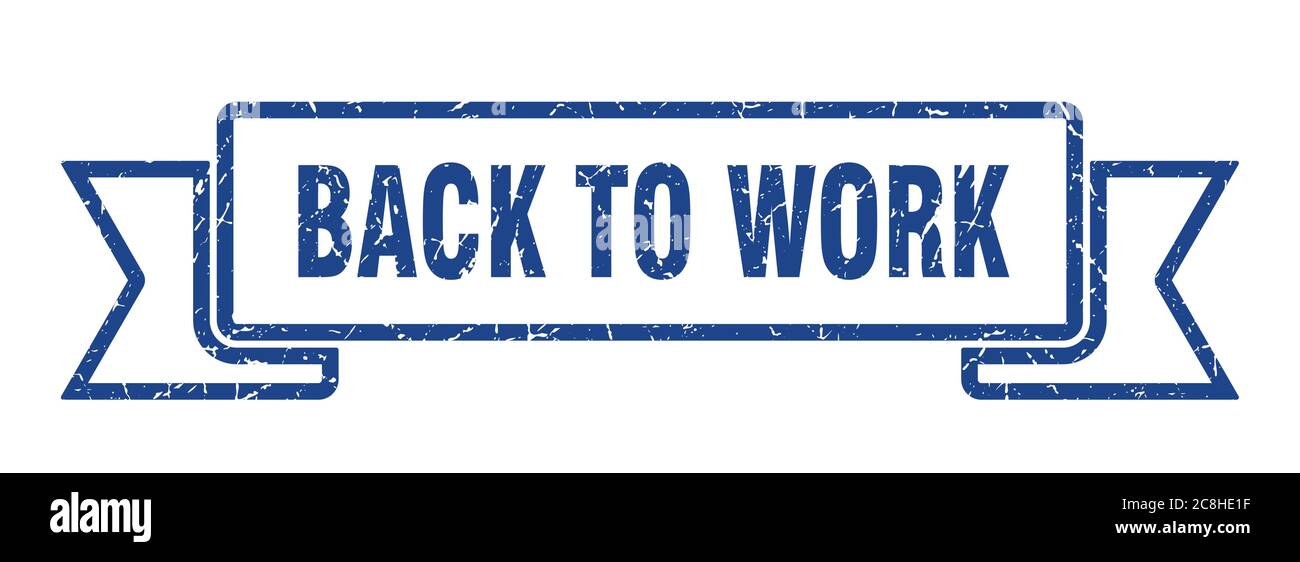 back to work ribbon sign. back to work vintage retro band Stock Vector ...