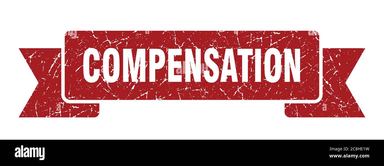 compensation ribbon sign. compensation vintage retro band Stock Vector ...