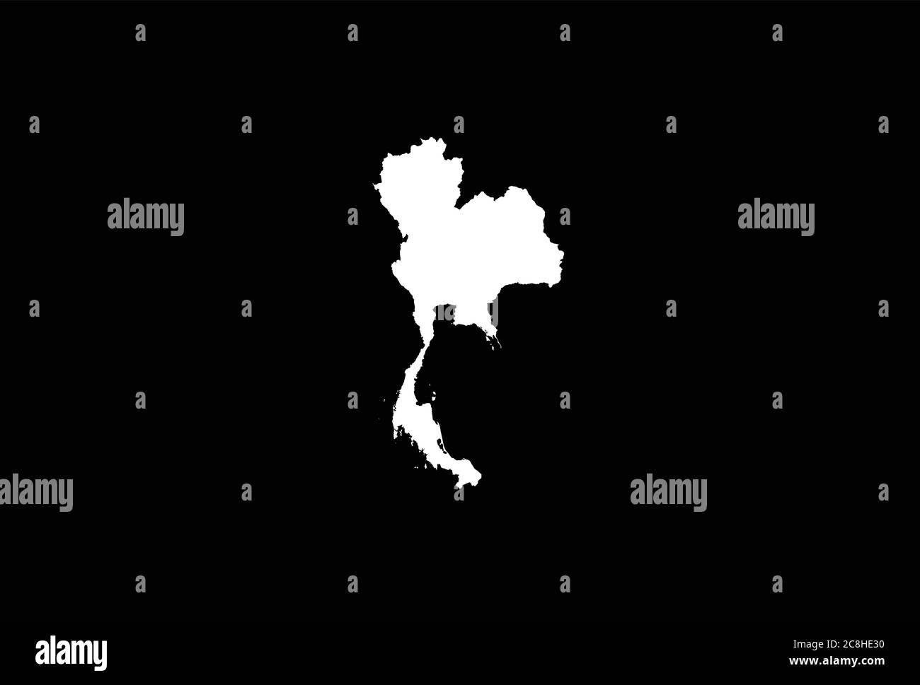 Thailand map outline vector illustration Stock Vector Image & Art - Alamy