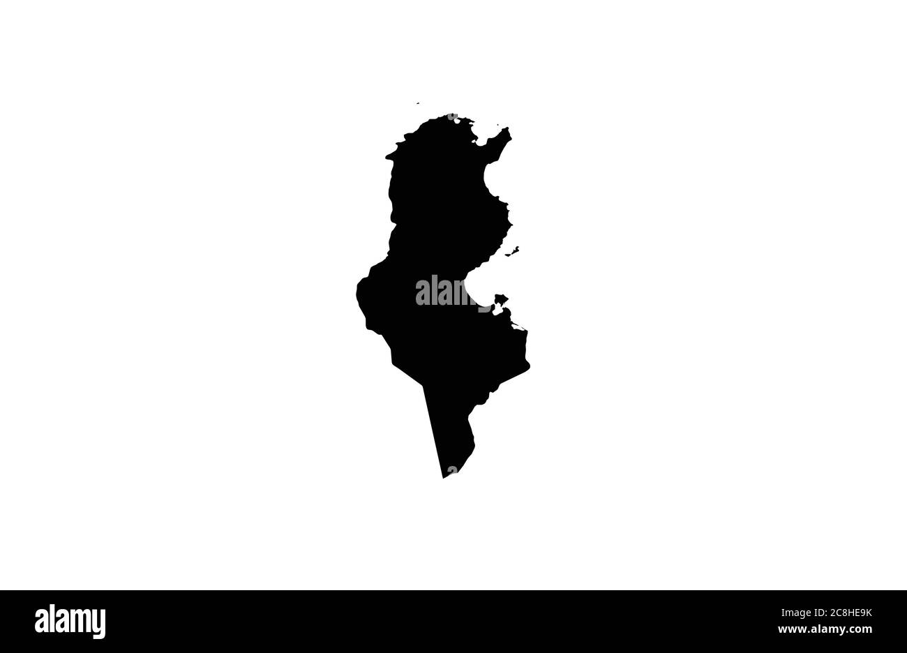 Tunisia Map Outline Vector Illustration Stock Vector Image And Art Alamy