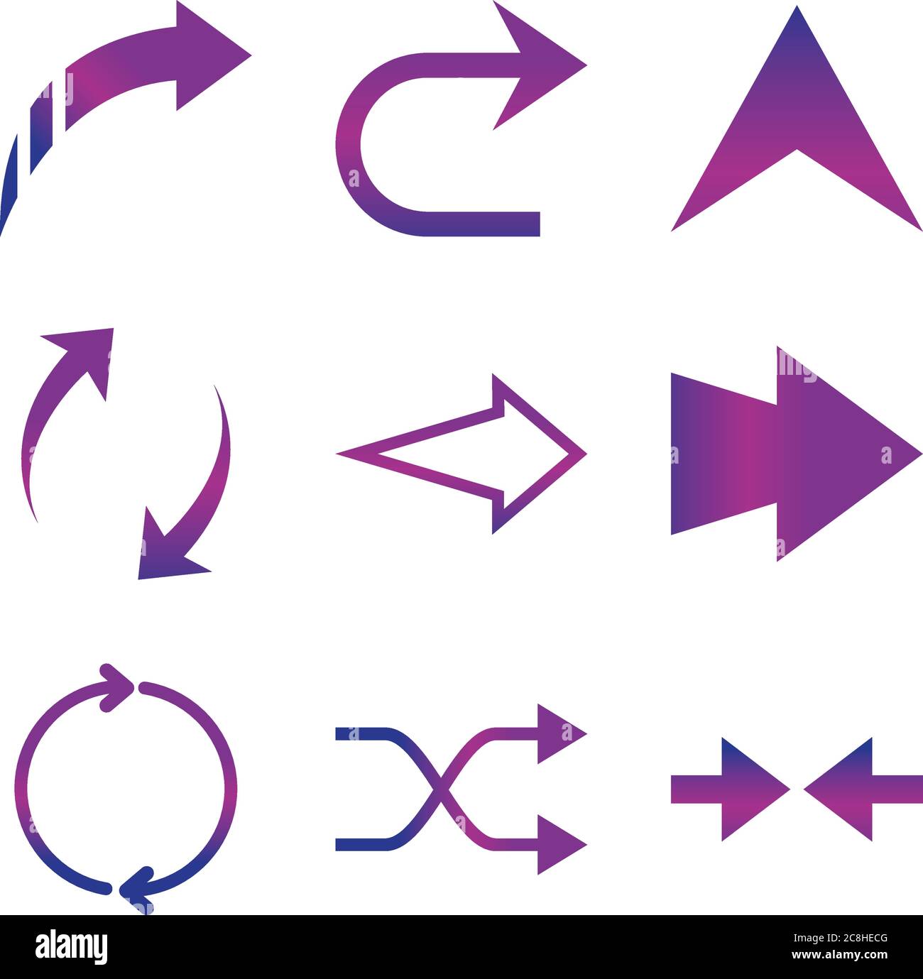 Set Gradient Button Icons Design High Resolution Stock Photography and Images - Alamy