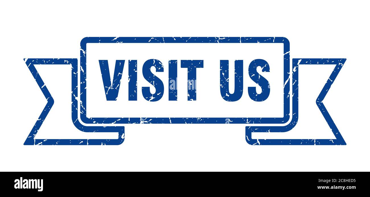 visit us ribbon sign. visit us vintage retro band Stock Vector Image ...