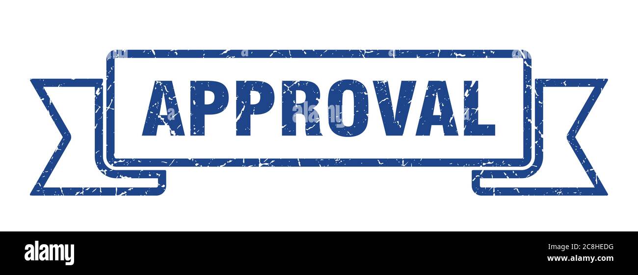 approval ribbon sign. approval vintage retro band Stock Vector Image ...