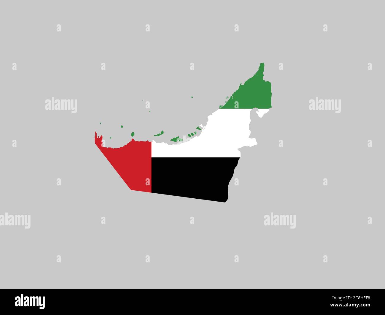 United Arab Emirates outline map vector illustration Stock Vector Image ...