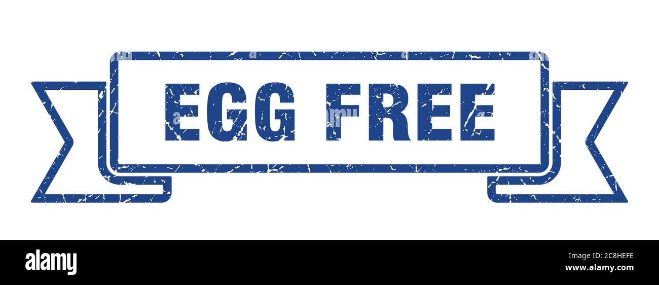egg free ribbon sign. egg free vintage retro band Stock Vector Image ...
