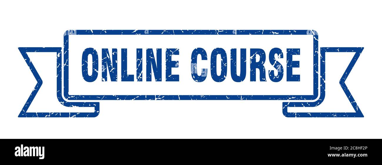 online course ribbon sign. online course vintage retro band Stock ...