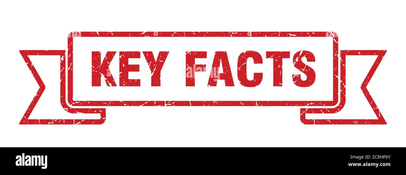key facts ribbon sign. key facts vintage retro band Stock Vector Image ...