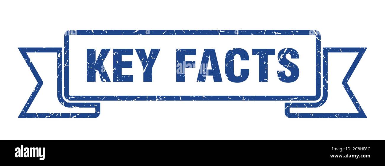 key facts ribbon sign. key facts vintage retro band Stock Vector Image ...