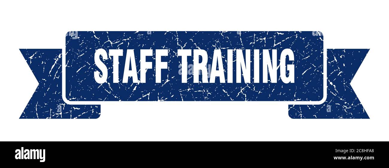 staff training ribbon sign. staff training vintage retro band Stock ...