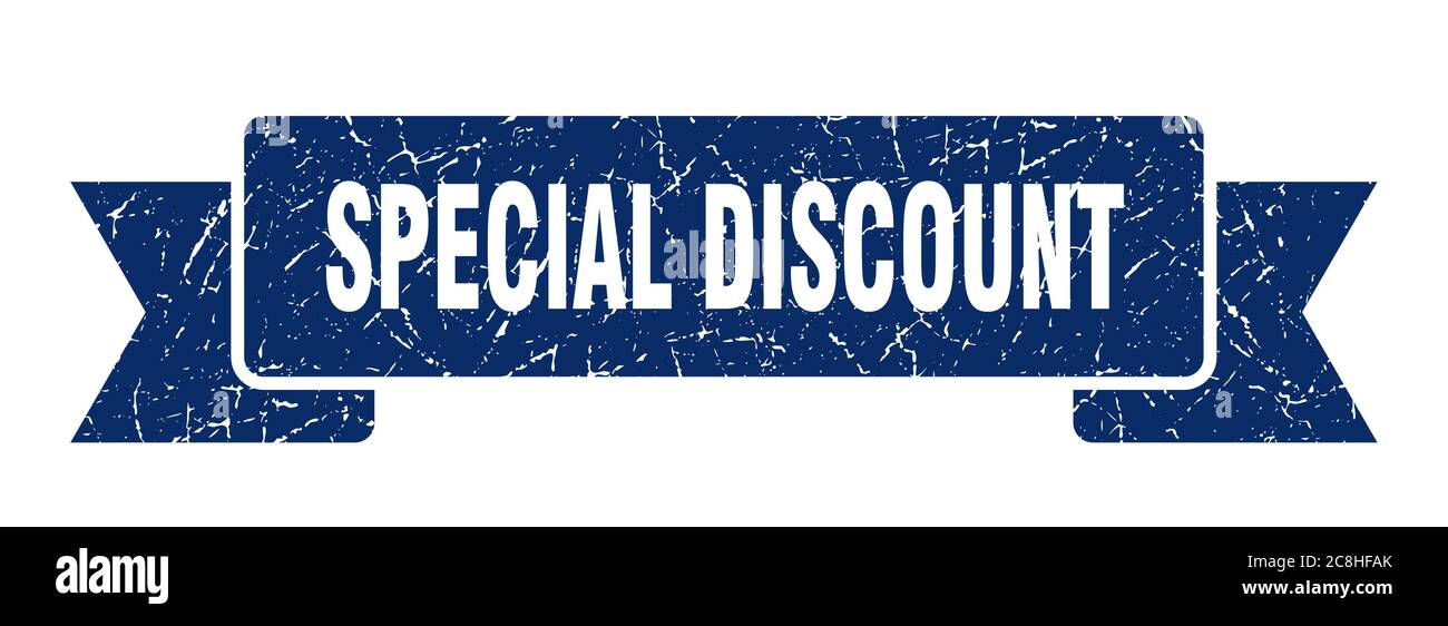 special discount ribbon sign. special discount vintage retro band Stock ...