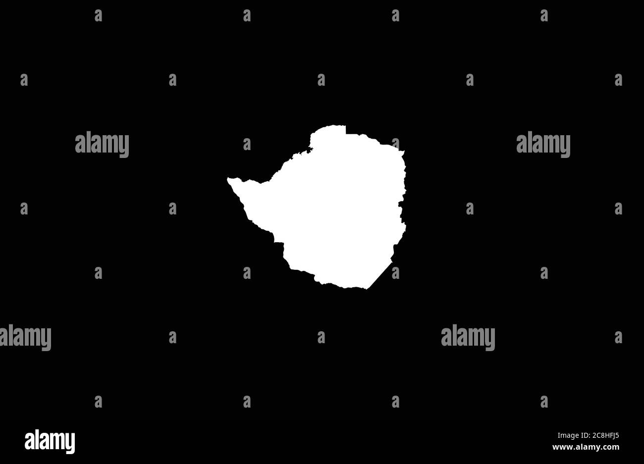 Zimbabwe Map Outline Vector Illustration Stock Vector Image And Art Alamy