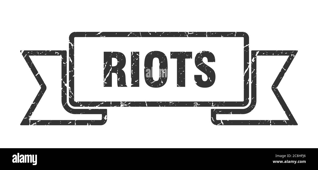 riots ribbon sign. riots vintage retro band Stock Vector Image & Art ...