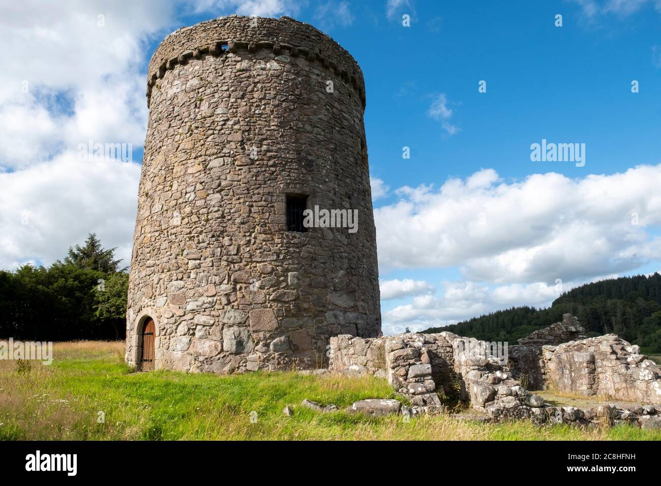 Orchardton Tower ruined tower house in Kirkcudbrightshire, Dumfries and ...