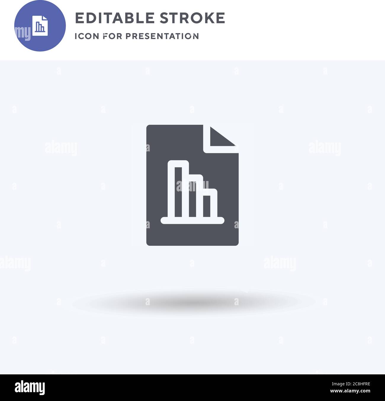 Charts icon vector, filled flat sign, solid pictogram isolated on white ...