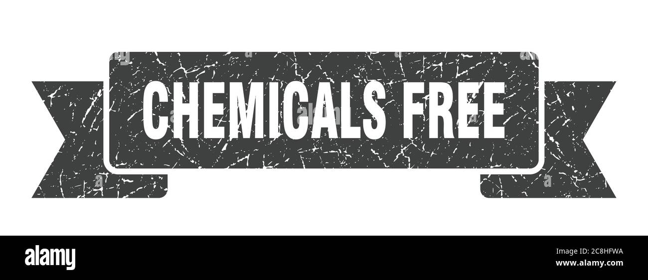 chemicals free ribbon sign. chemicals free vintage retro band Stock ...