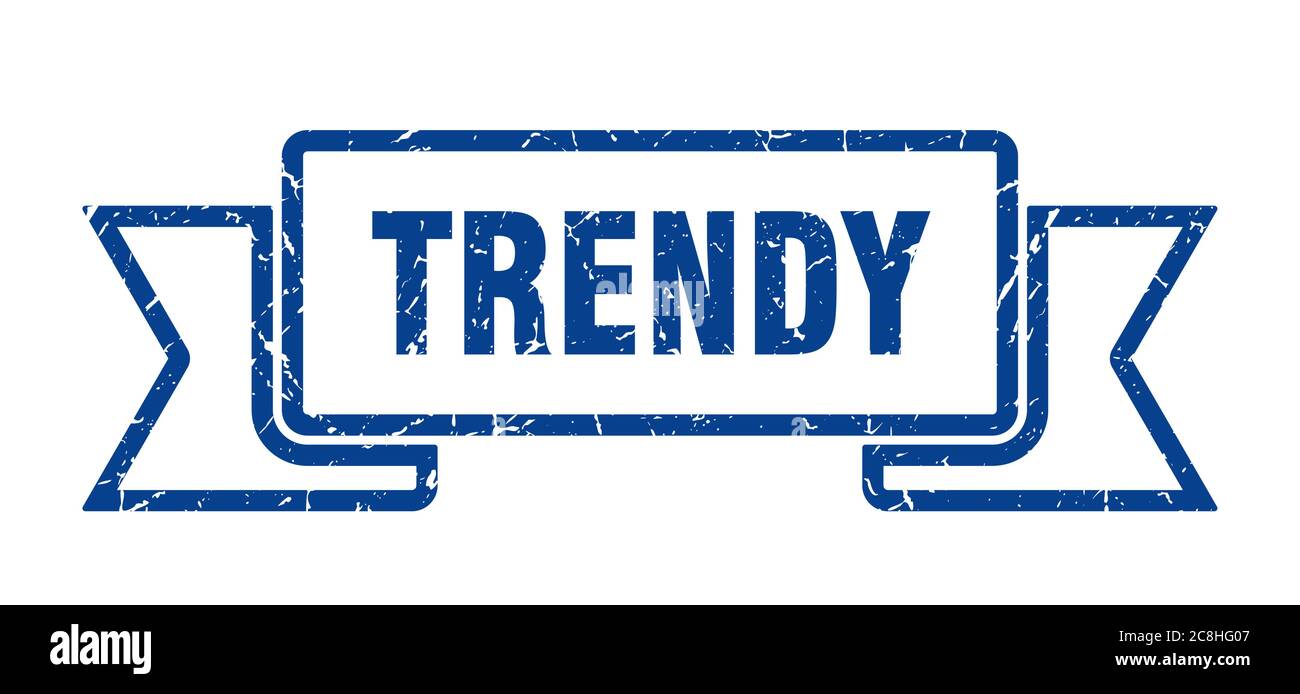 trendy ribbon sign. trendy vintage retro band Stock Vector Image & Art ...