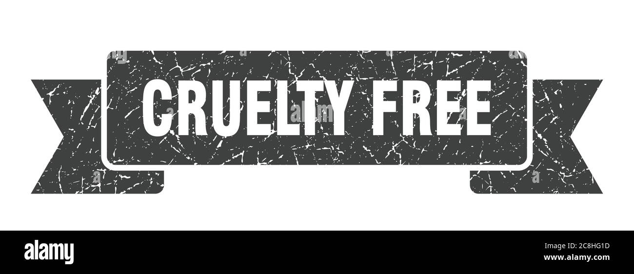 cruelty free ribbon sign. cruelty free vintage retro band Stock Vector ...