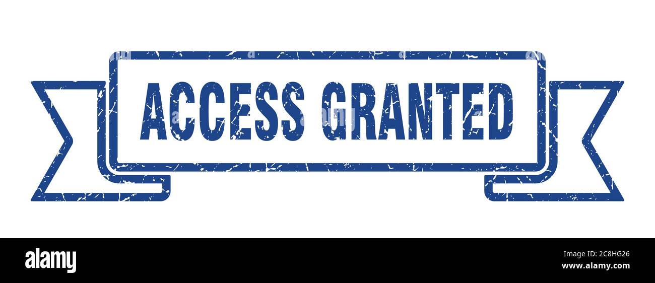 access granted ribbon sign. access granted vintage retro band Stock ...