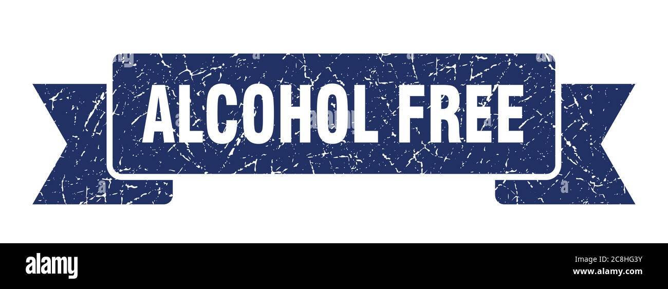 alcohol free ribbon sign. alcohol free vintage retro band Stock Vector ...