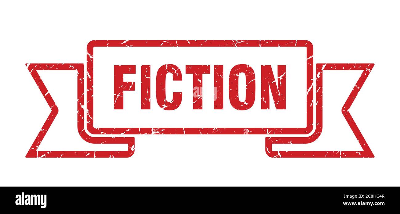 fiction ribbon sign. fiction vintage retro band Stock Vector Image ...