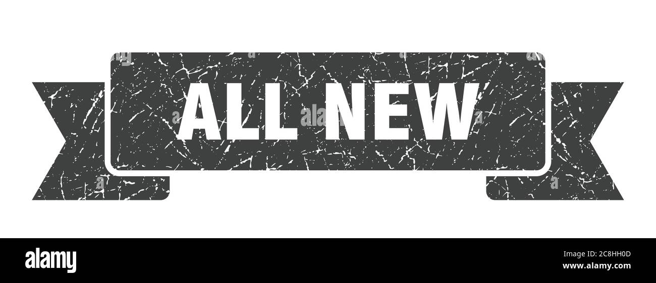 all new ribbon sign. all new vintage retro band Stock Vector Image ...