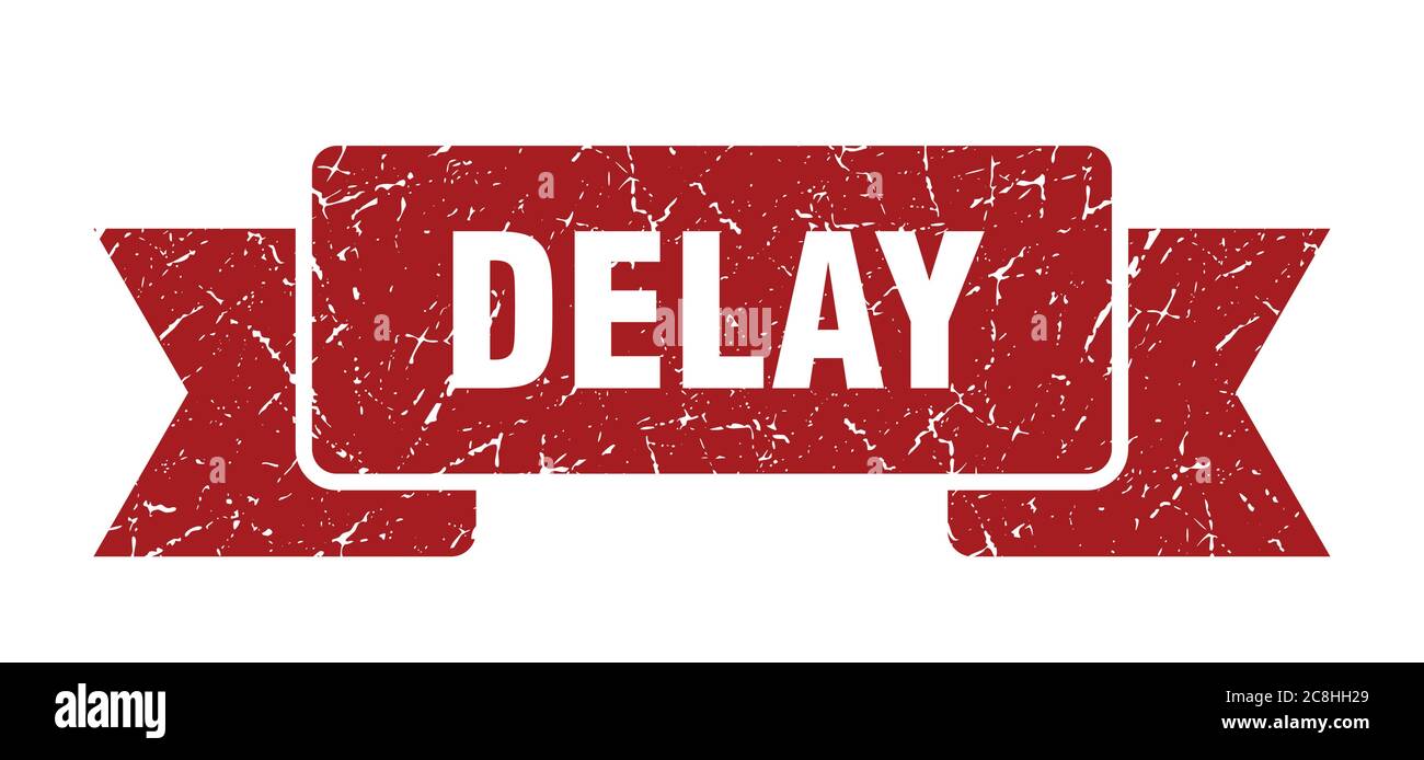 delay ribbon sign. delay vintage retro band Stock Vector Image & Art ...