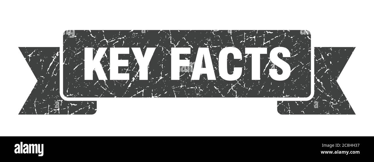 key facts ribbon sign. key facts vintage retro band Stock Vector Image ...
