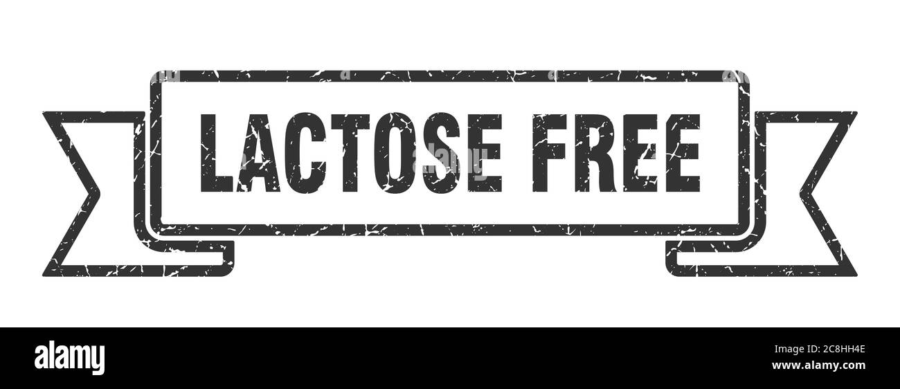 lactose free ribbon sign. lactose free vintage retro band Stock Vector ...