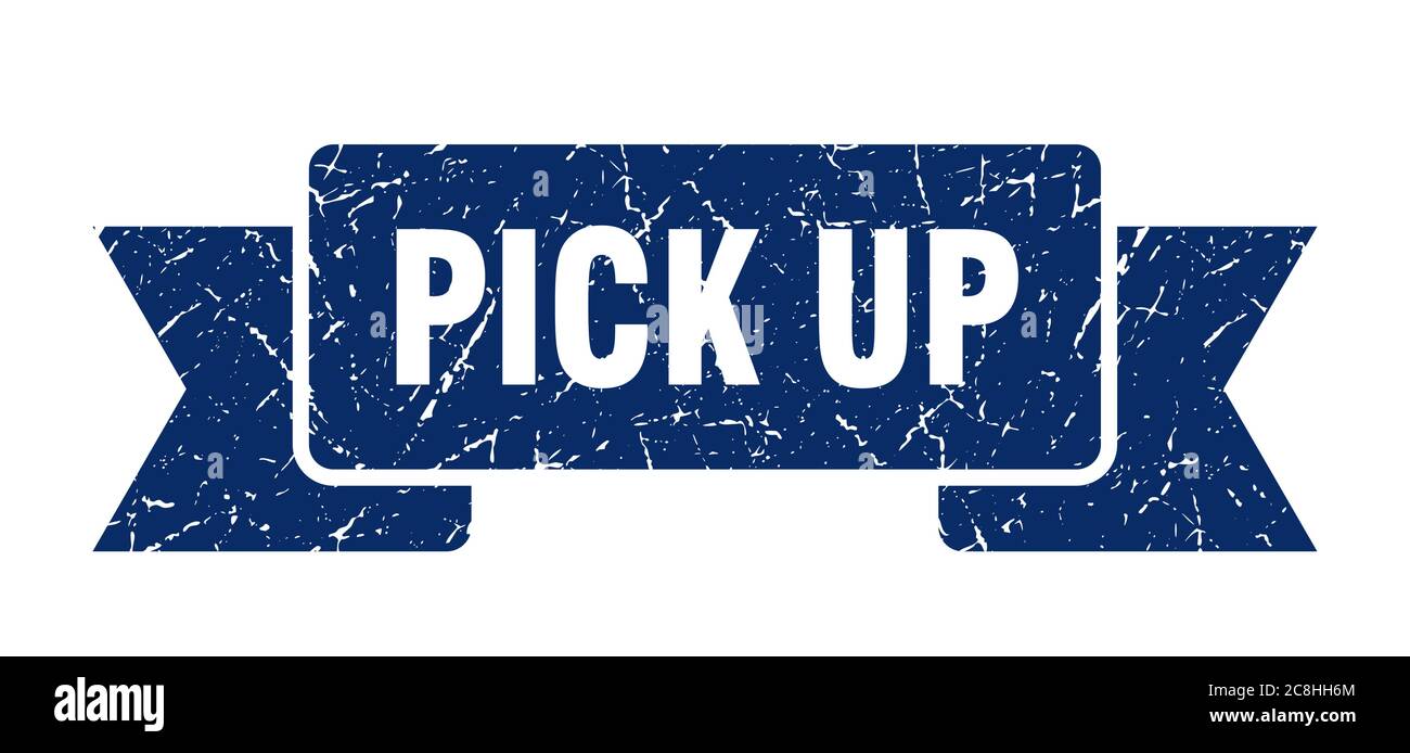 pick up ribbon sign. pick up vintage retro band Stock Vector Image ...