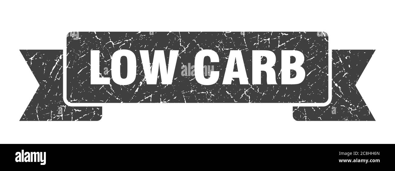 low carb ribbon sign. low carb vintage retro band Stock Vector Image ...