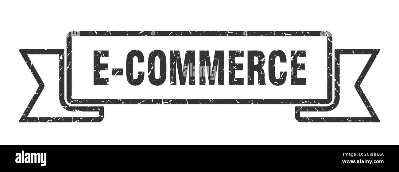 e-commerce ribbon sign. e-commerce vintage retro band Stock Vector ...
