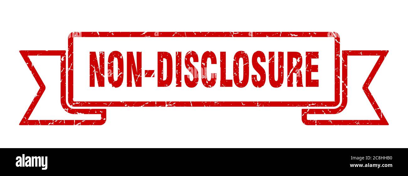 non-disclosure ribbon sign. non-disclosure vintage retro band Stock ...