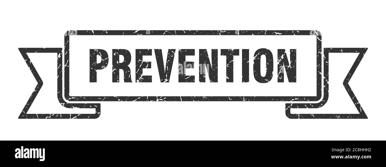 prevention ribbon sign. prevention vintage retro band Stock Vector ...