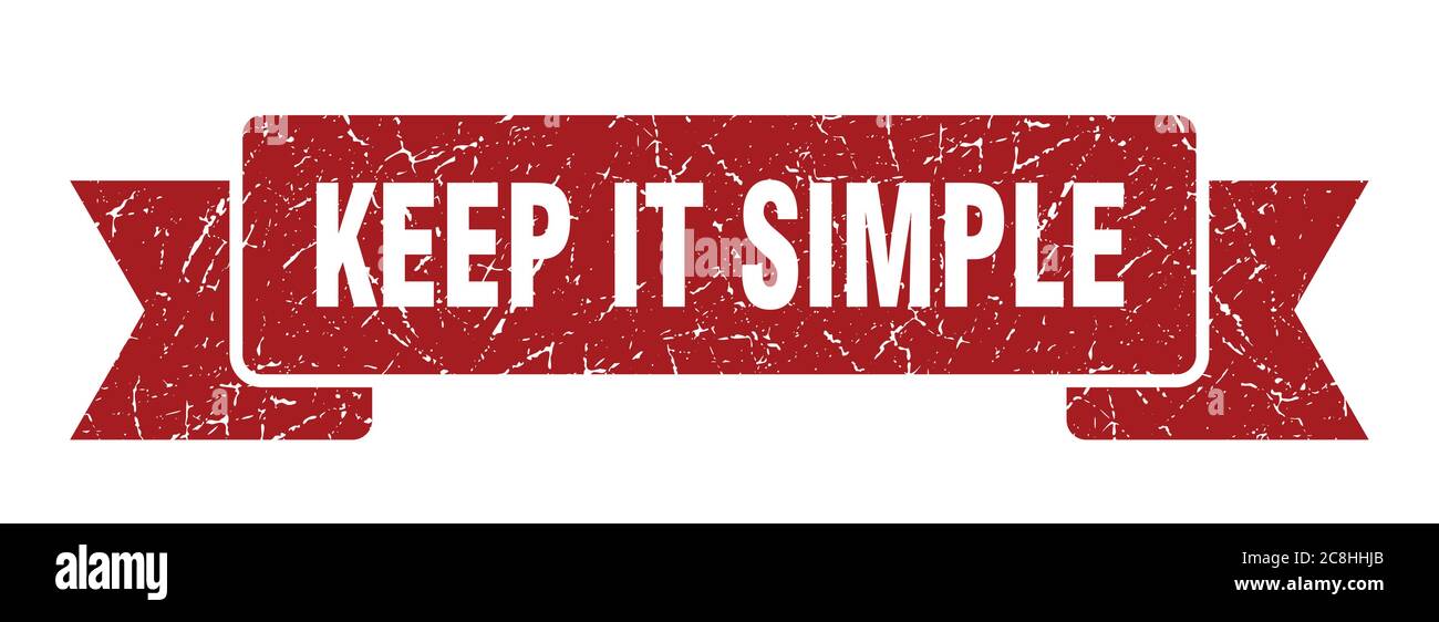 keep it simple ribbon sign. keep it simple vintage retro band Stock ...