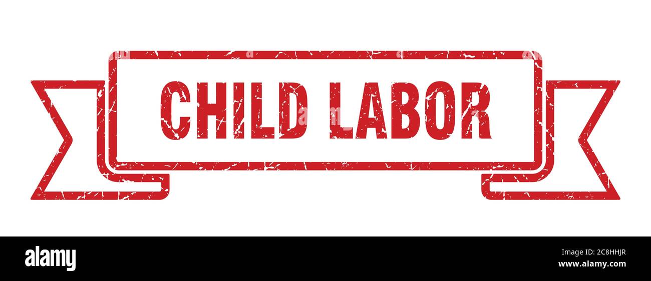 child labor ribbon sign. child labor vintage retro band Stock Vector ...