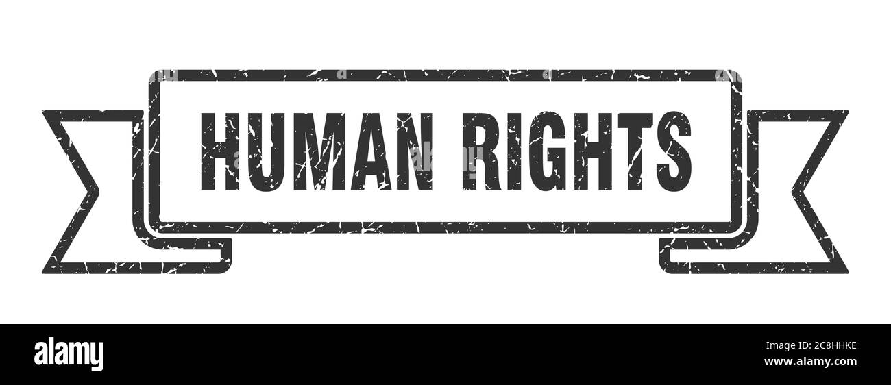 Human rights ribbon Black and White Stock Photos & Images - Alamy