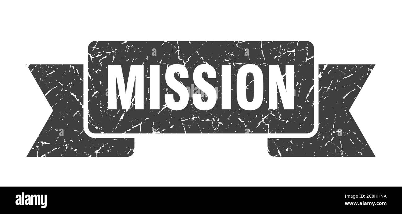 mission ribbon sign. mission vintage retro band Stock Vector Image ...