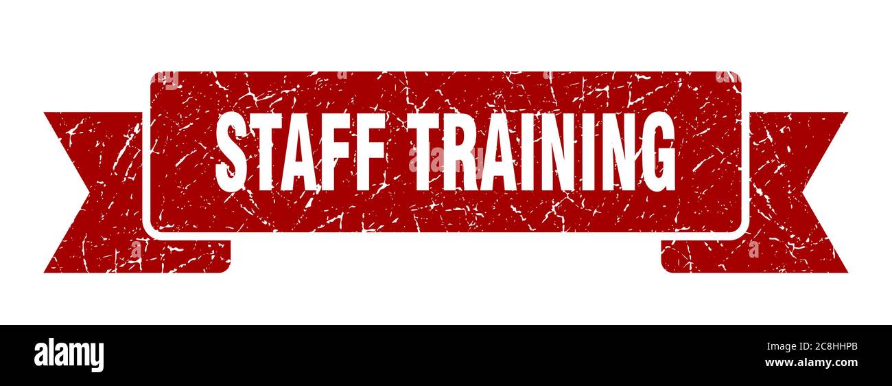 staff training ribbon sign. staff training vintage retro band Stock ...