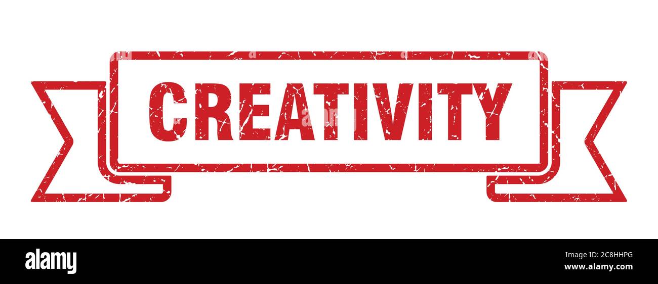 creativity ribbon sign. creativity vintage retro band Stock Vector ...