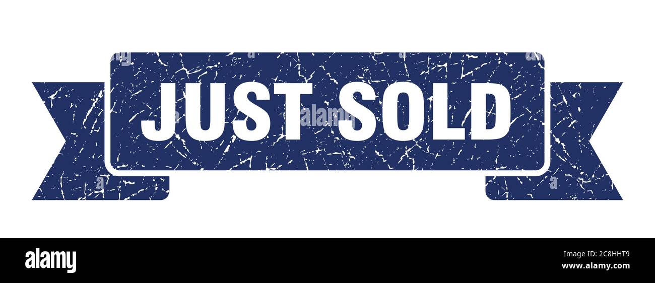 just sold ribbon sign. just sold vintage retro band Stock Vector Image ...