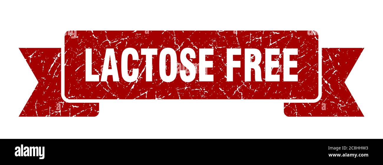 lactose free ribbon sign. lactose free vintage retro band Stock Vector ...