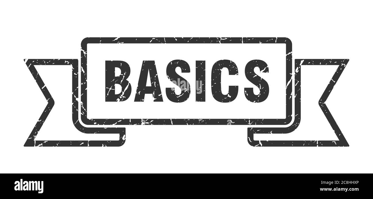 basics ribbon sign. basics vintage retro band Stock Vector Image & Art ...