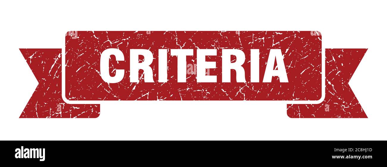 criteria ribbon sign. criteria vintage retro band Stock Vector Image ...