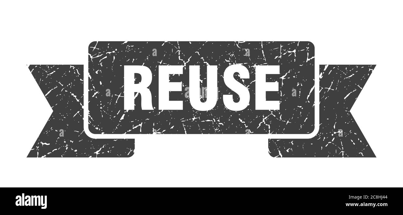 reuse ribbon sign. reuse vintage retro band Stock Vector Image & Art ...