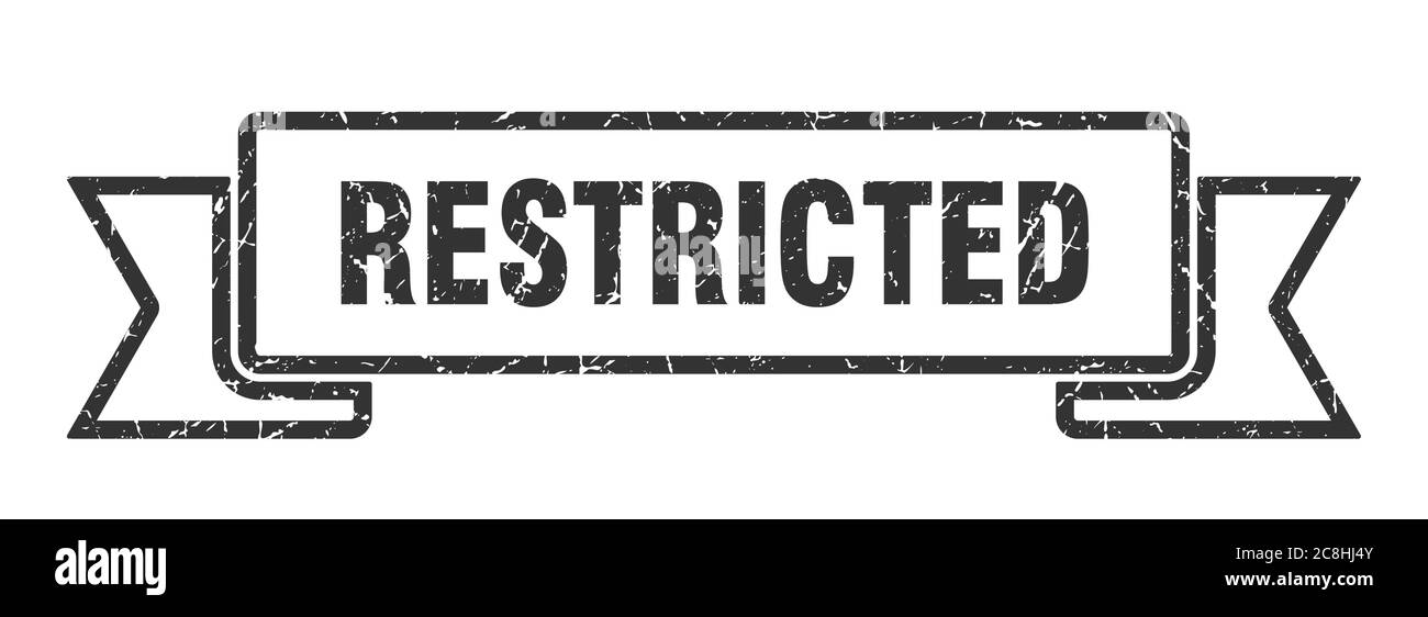 restricted ribbon sign. restricted vintage retro band Stock Vector ...