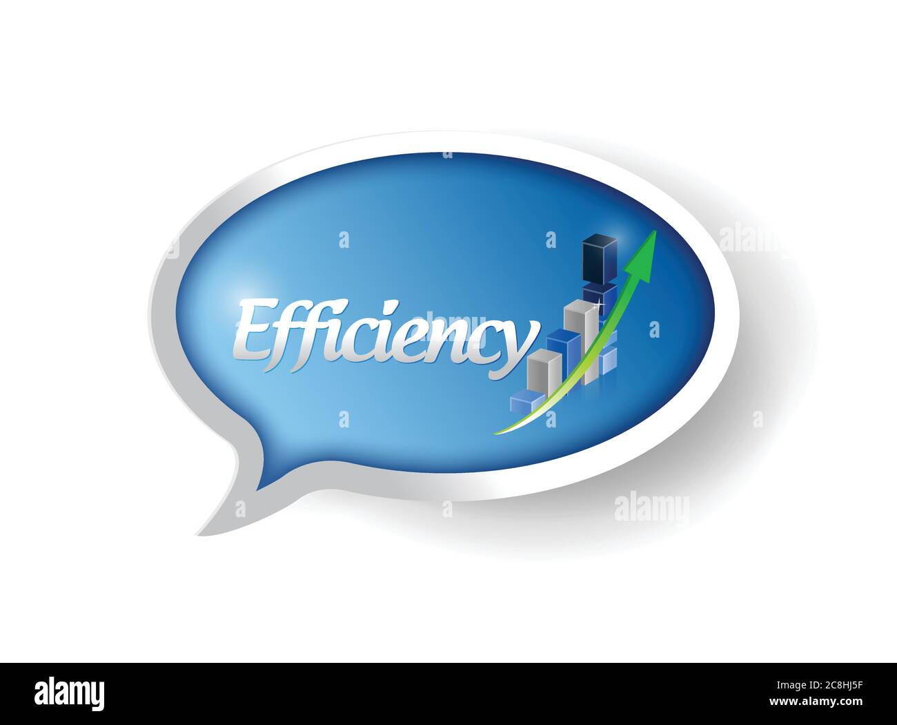 Business efficiency message bubble illustration design over a white ...