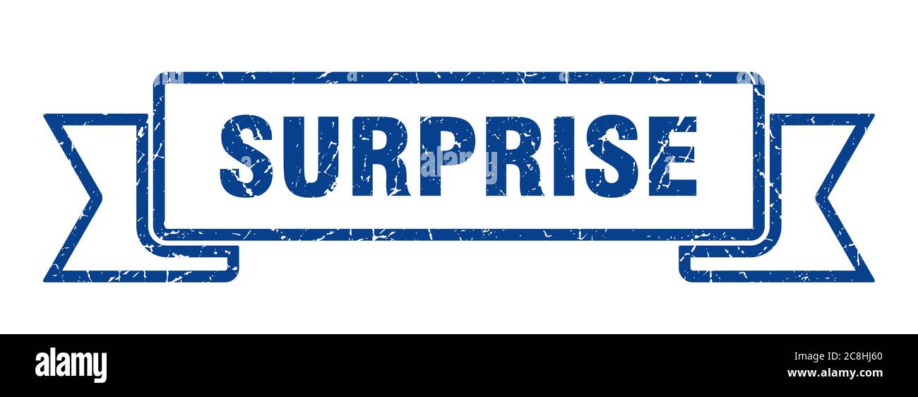 surprise ribbon sign. surprise vintage retro band Stock Vector Image ...