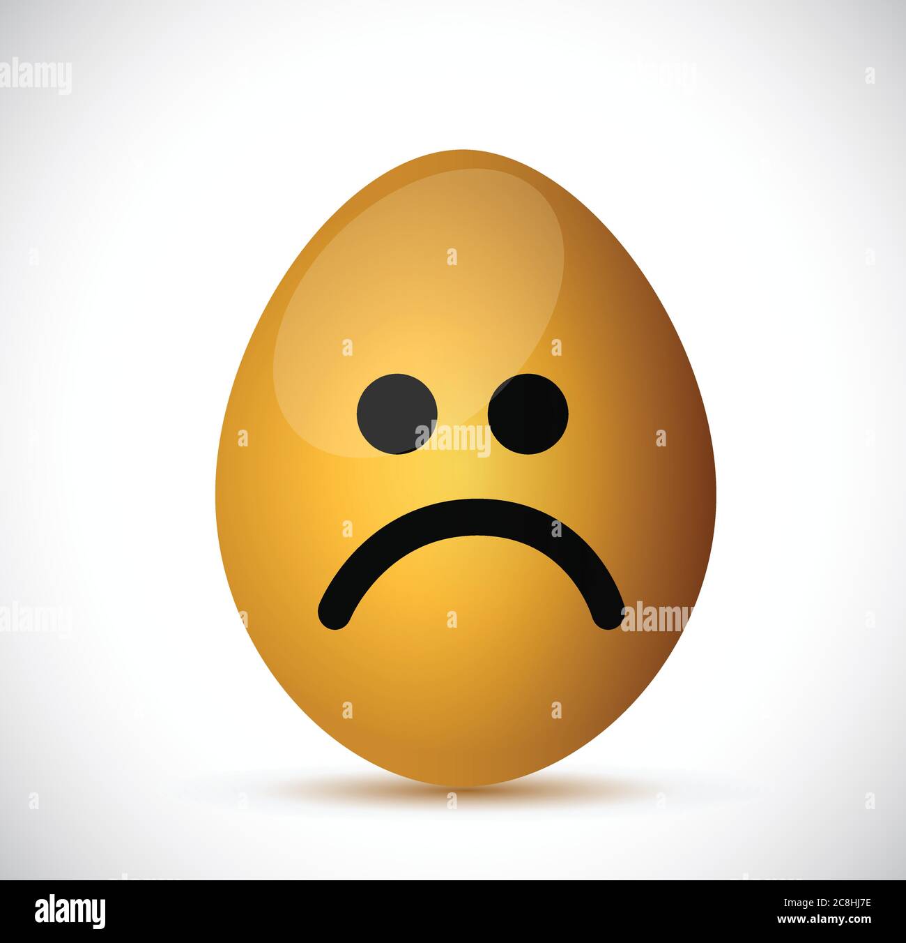 Sad egg head illustration design over a white background Stock Vector ...
